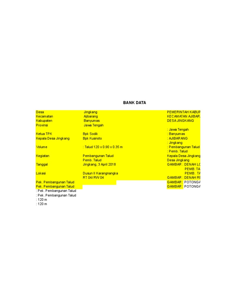 Contoh RAB Talud | PDF