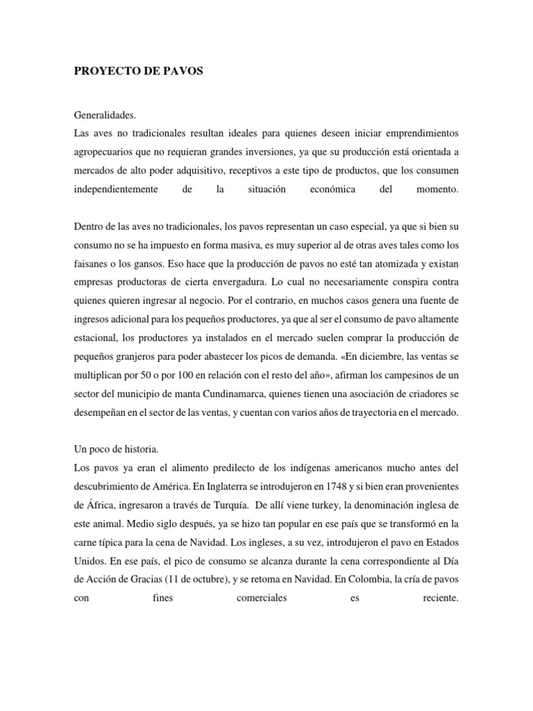 Proyecto de Pavos | PDF | Aves | Color