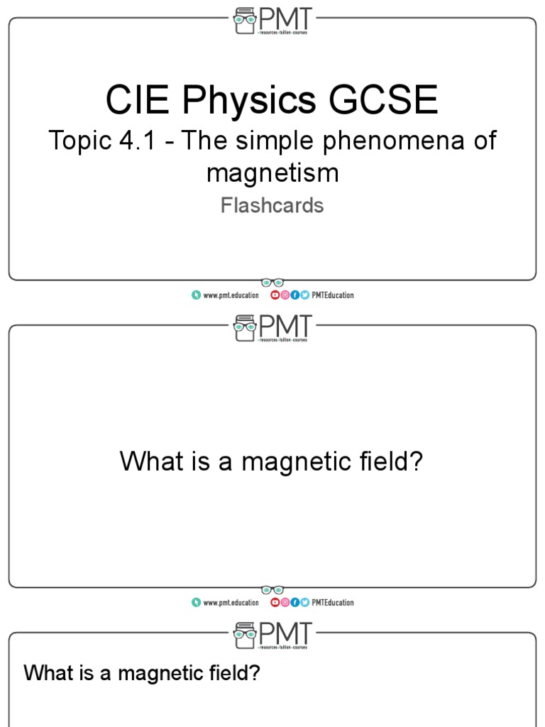FlASH CARDS | PDF | Magnet | Magnetism