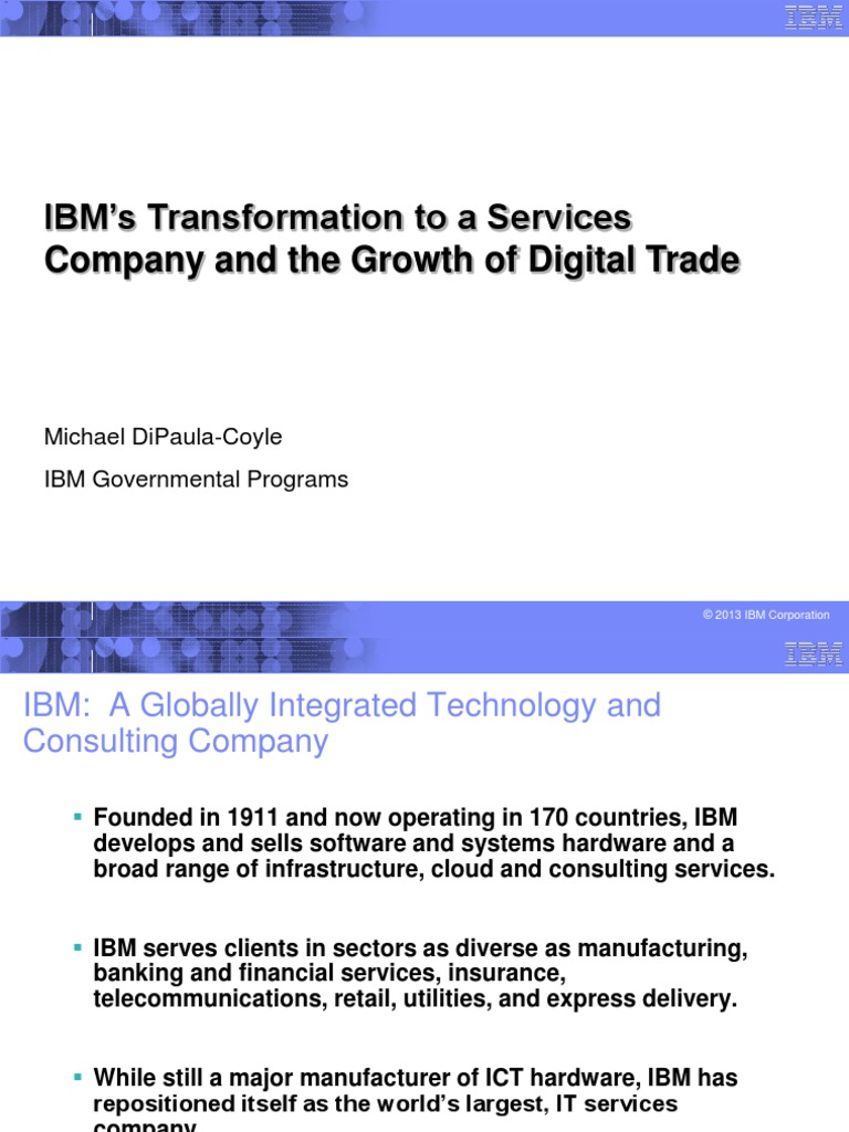 IBM's Transformation - Services SW With Profit 2012 | PDF | Ibm ...