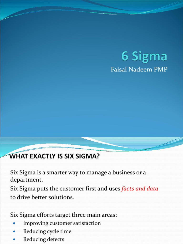 6 Sigma | PDF | Six Sigma | Standard Deviation