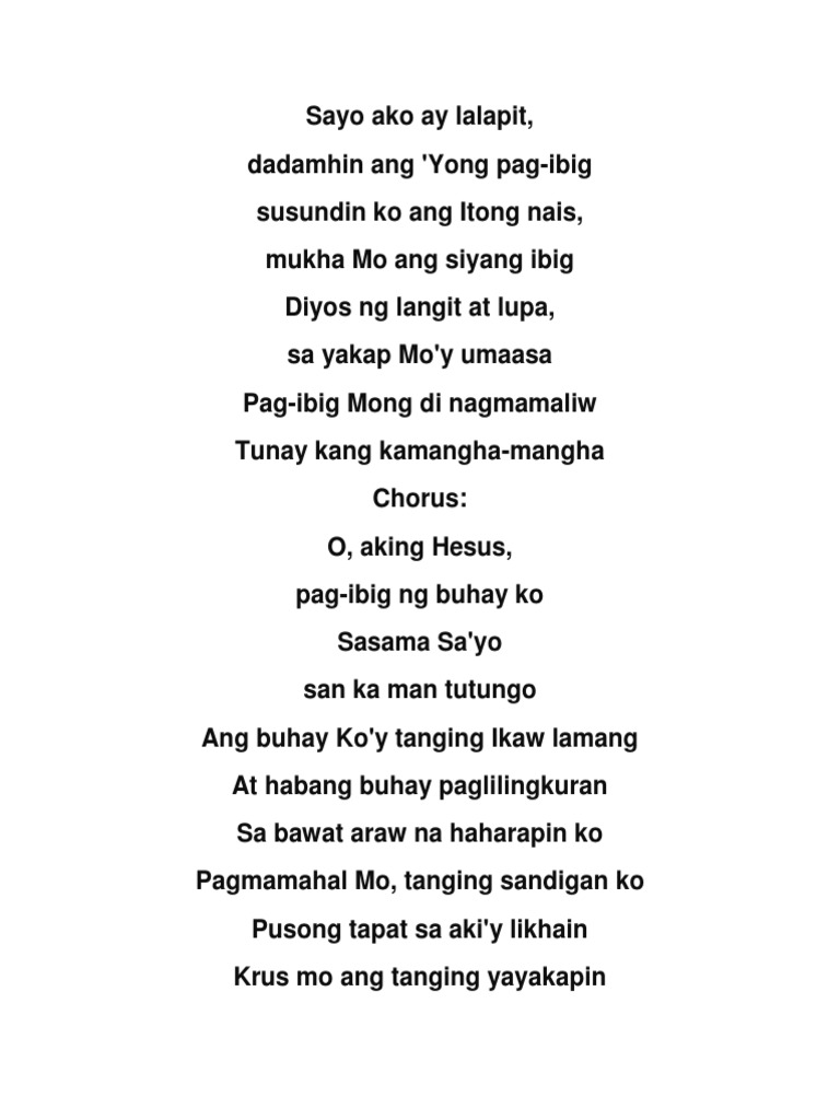 Sayo Ako Ay Lalapit | PDF