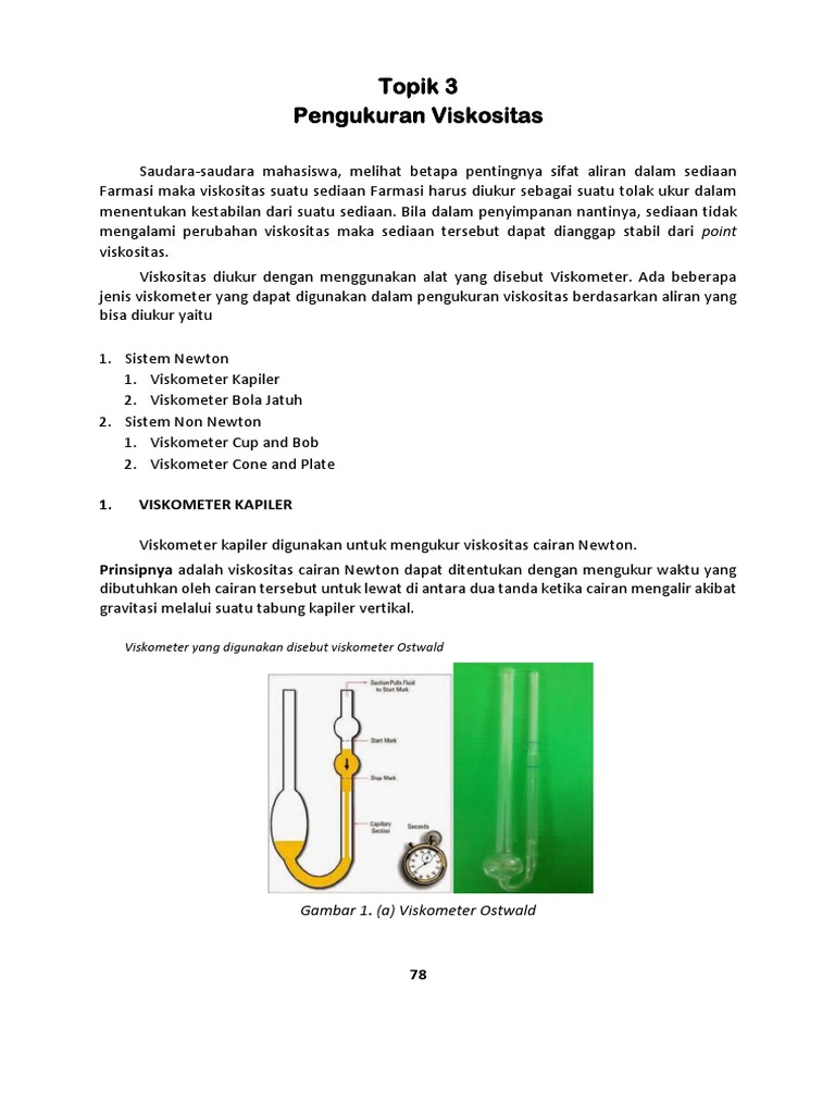 Pengukuran Viskositas | PDF