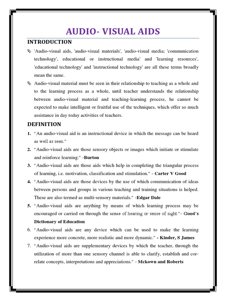 Av Aid | PDF | Neuropsychological Assessment | Learning