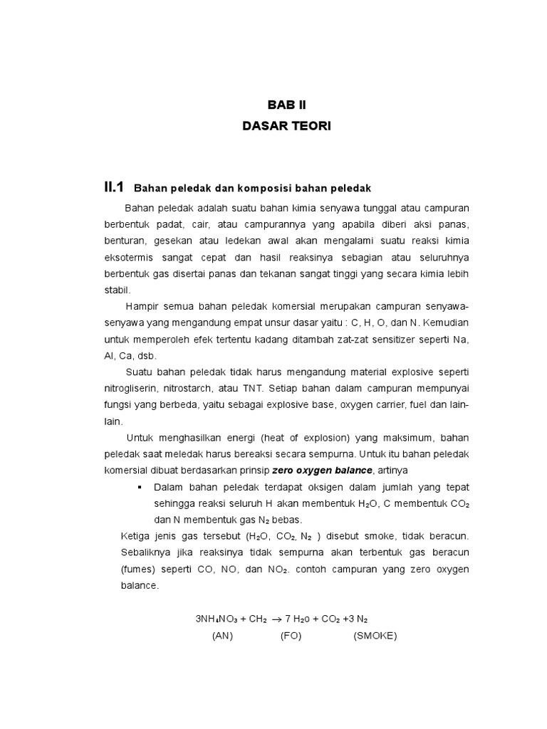 Zero Oxygen Balance | PDF