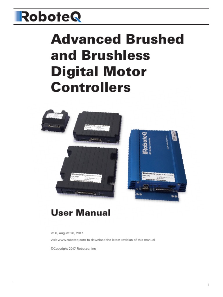 Roboteq Controllers User Manual v18 PDF | PDF | Electric Motor ...