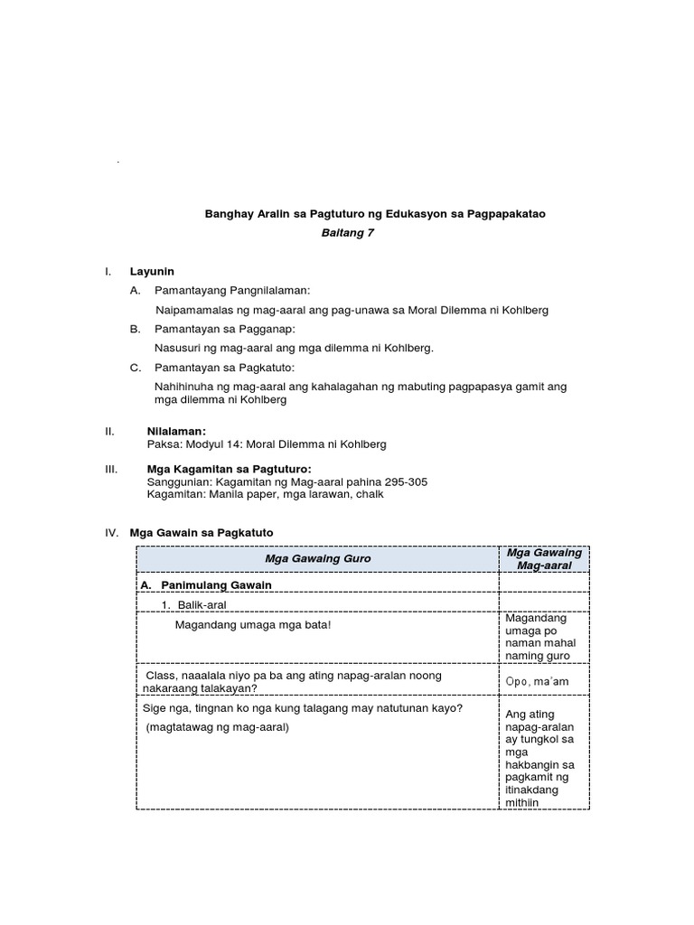 Detailed Lesson Plan Sample | PDF