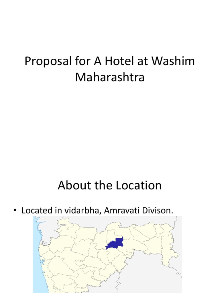 Hotel Proposal for Washim, Maharashtra | PDF | Business | Finance ...