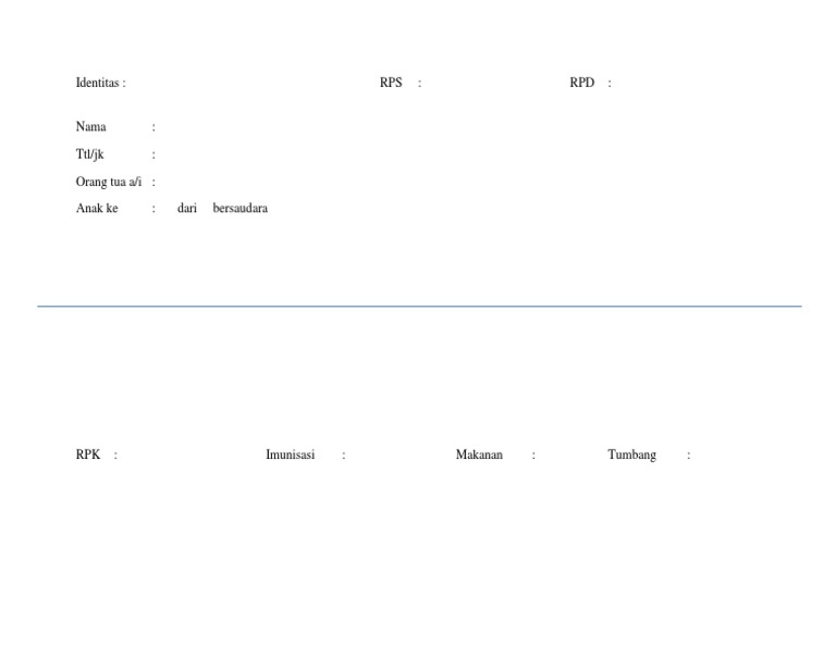 Template Anamnesis | PDF