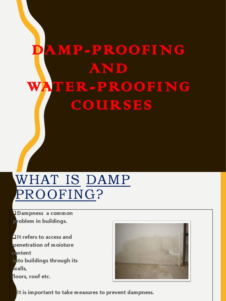 Damp Proofing vs. Waterproofing Guide | PDF | Mortar (Masonry) | Concrete