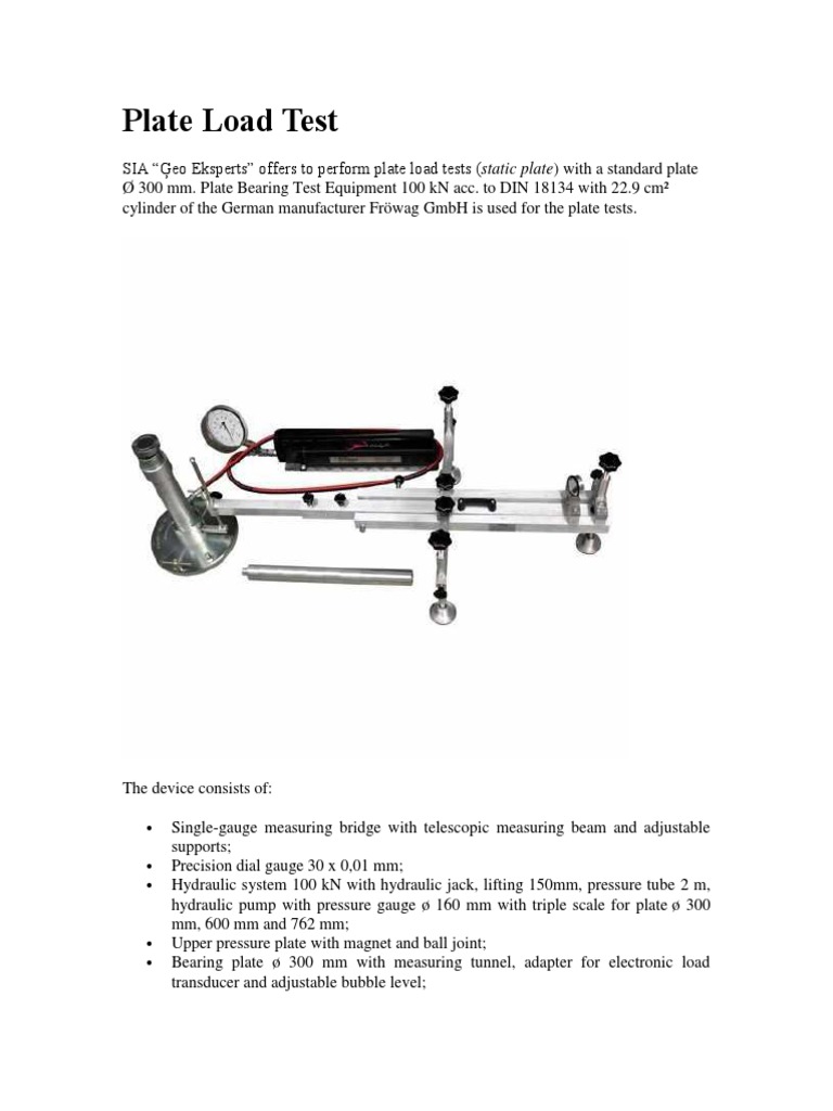 Plate Load Test | PDF | Bearing (Mechanical) | Soil
