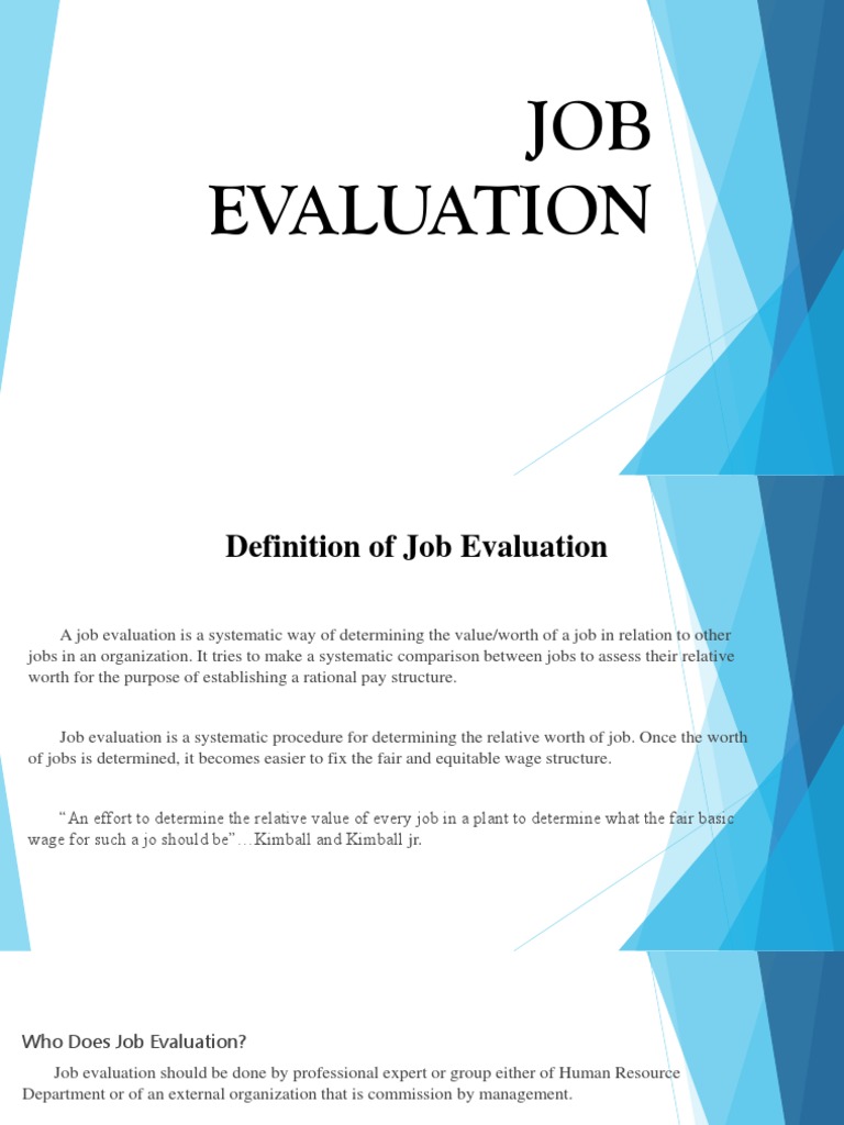 Job Evaluation Process and Methods | PDF | Employment | Labor