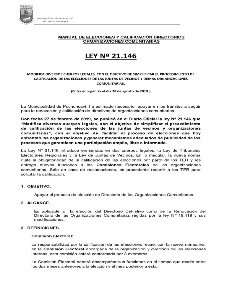 Ley 21146 | PDF | Elecciones | Votación