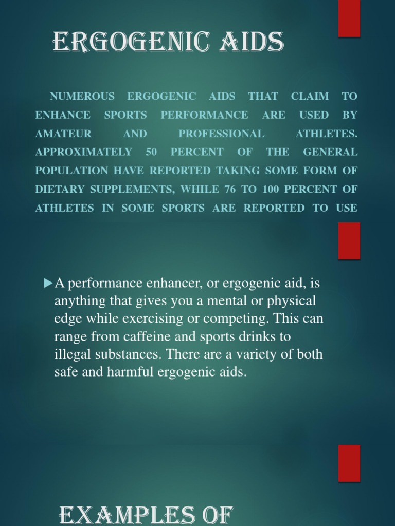 Common Ergogenic Aids Explained | PDF | Drink | Determinants Of Health