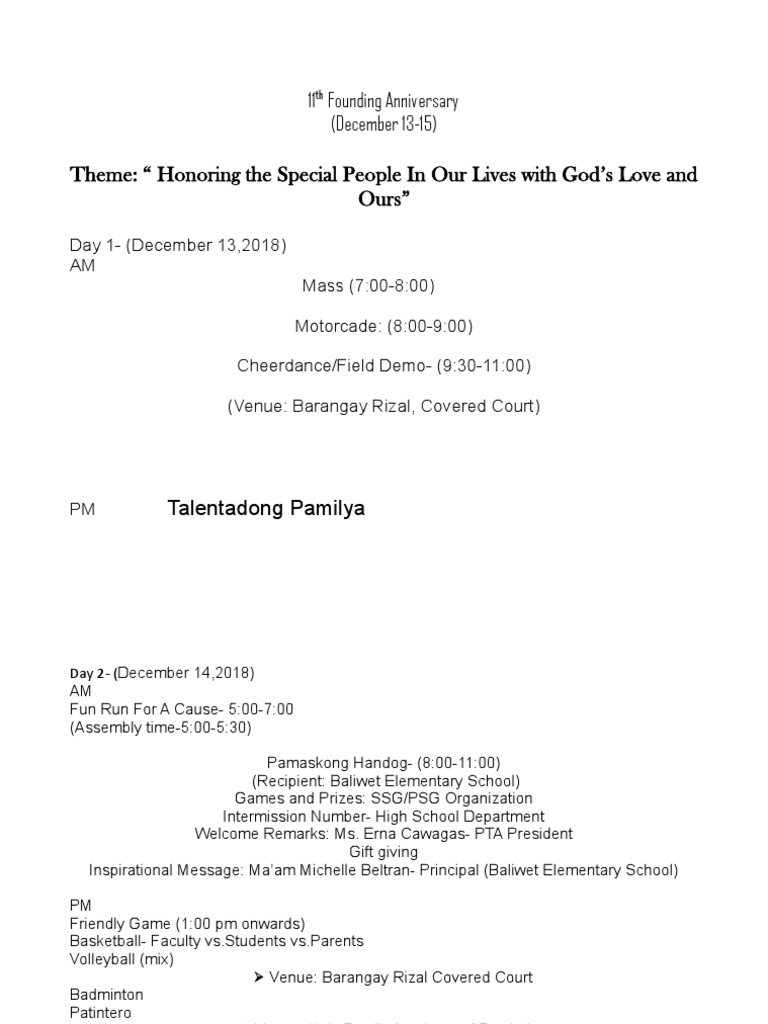 11th Founding Anniversary | PDF