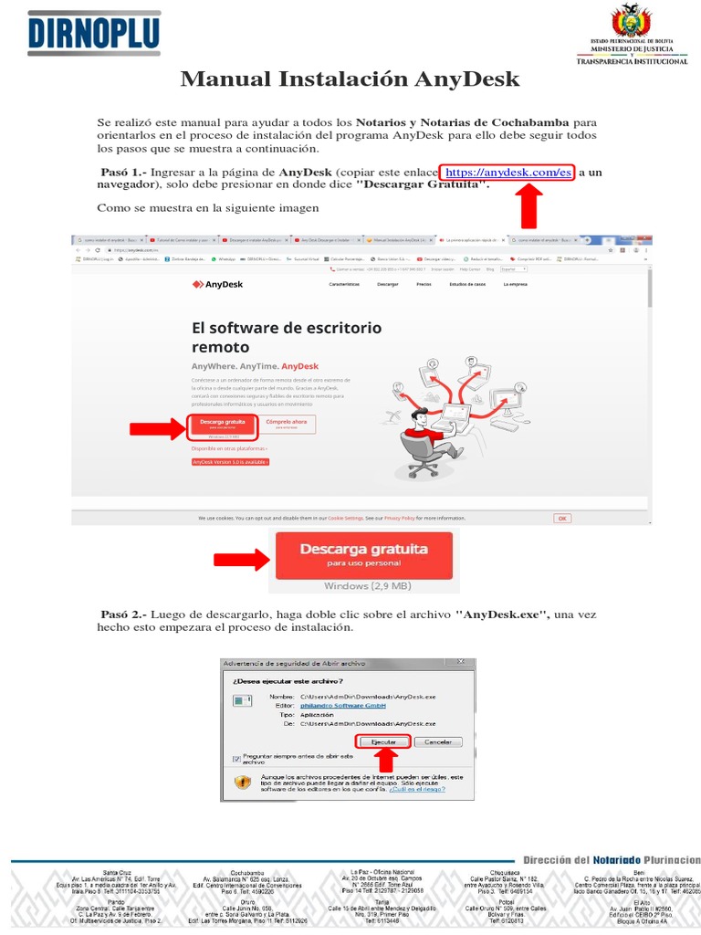 Manual Instalación AnyDesk | PDF