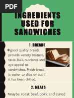 Components and Types of Sandwiches | PDF | Sandwich | Breads