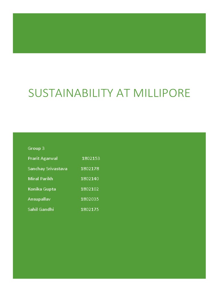 Millipore Solution PDF Sustainability Supply Chain