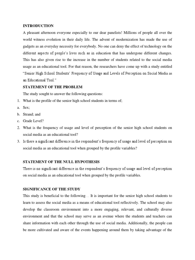 Oral Defense Script Final | PDF | Survey Methodology | P Value