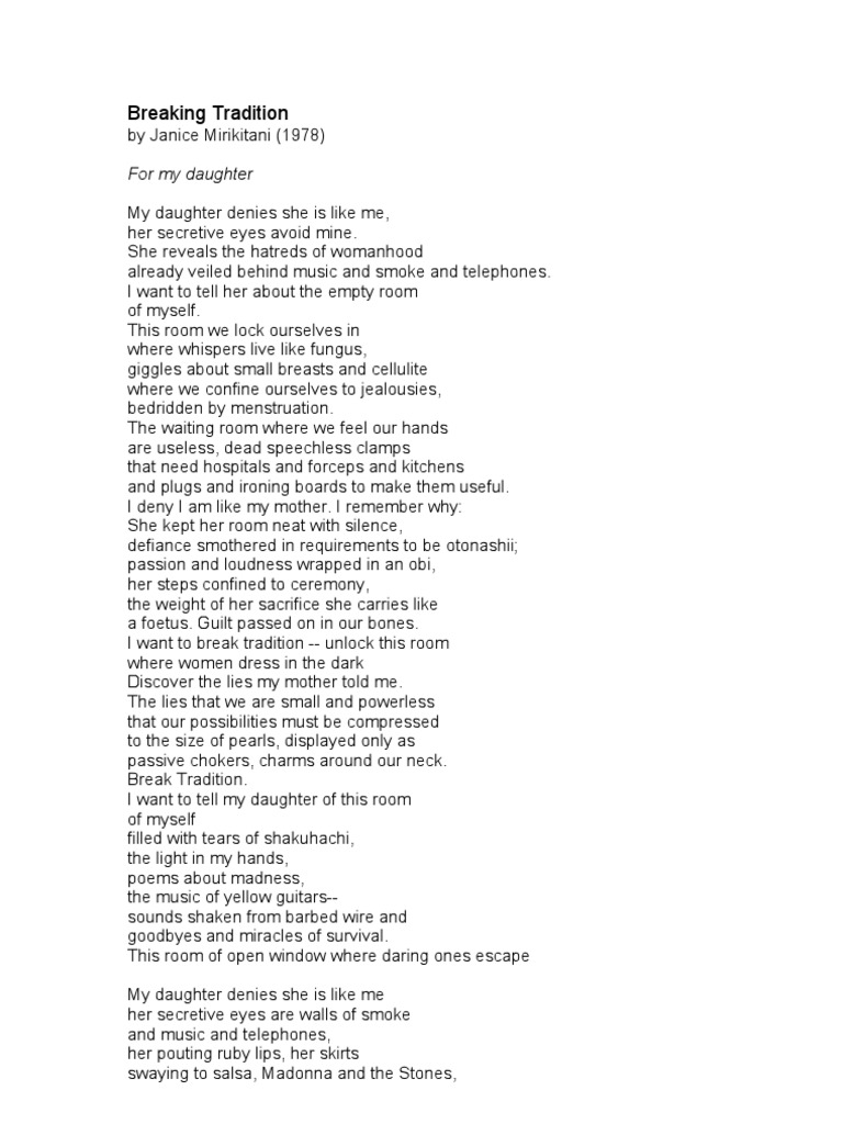 Breaking Tradition | PDF