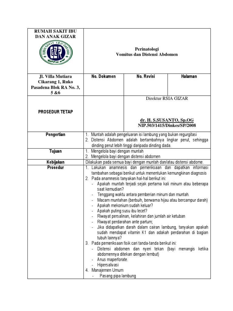 Vomitus Dan Distensi Abdomen | PDF