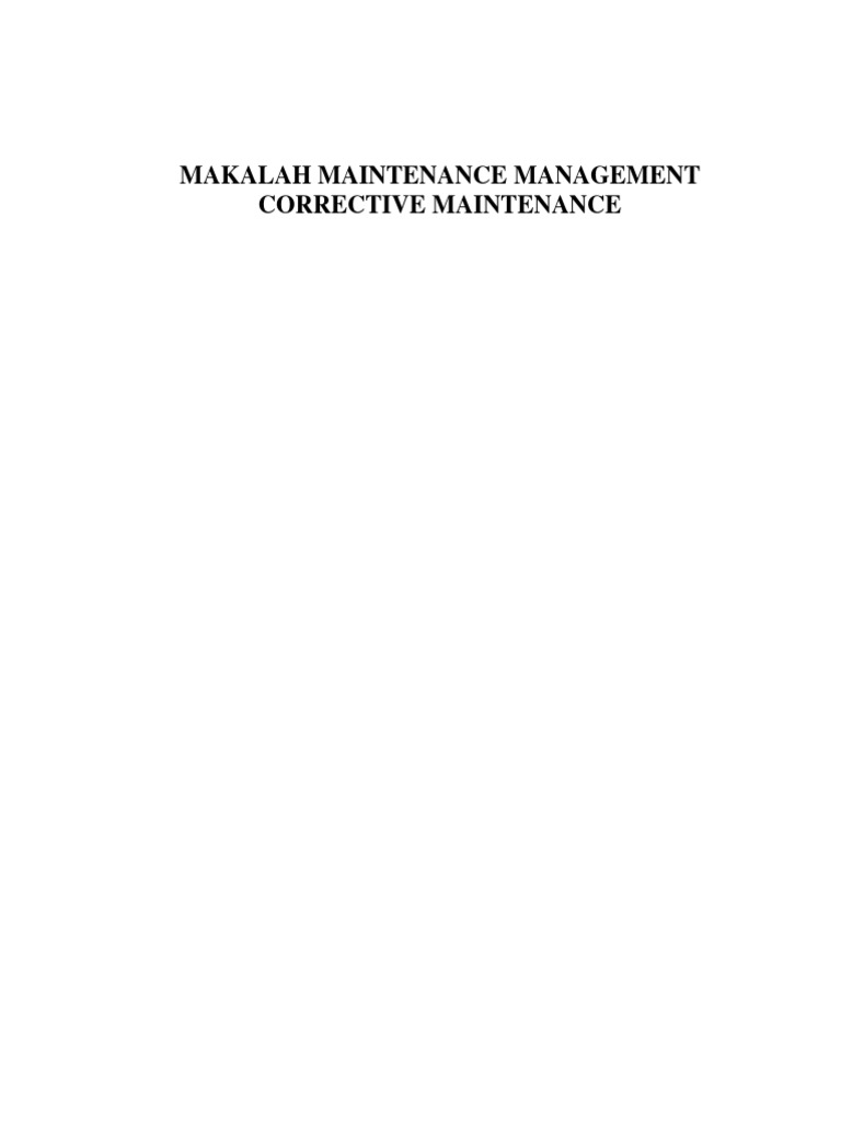 Maintenance Policy | PDF