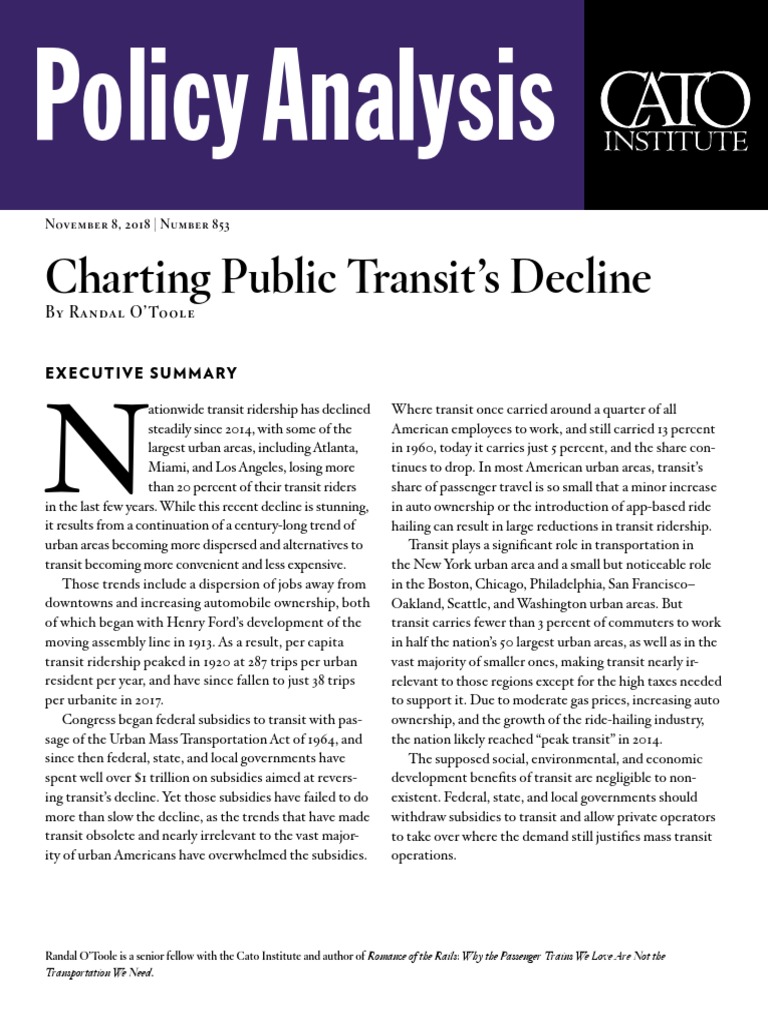 Charting Public Transit's Decline | PDF | Public Transport | Commuting