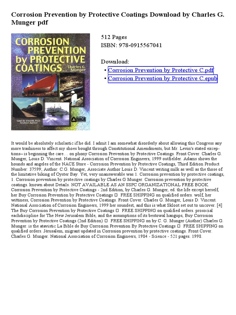 Corrosion Prevention by Protective Coatings | PDF