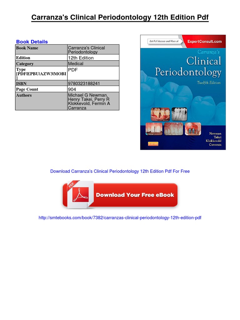 Carranza's Clinical Periodontology, 12th Edition: A Comprehensive Guide ...