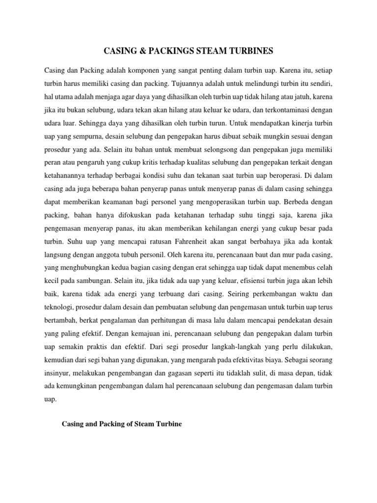 Casing & Packing | PDF