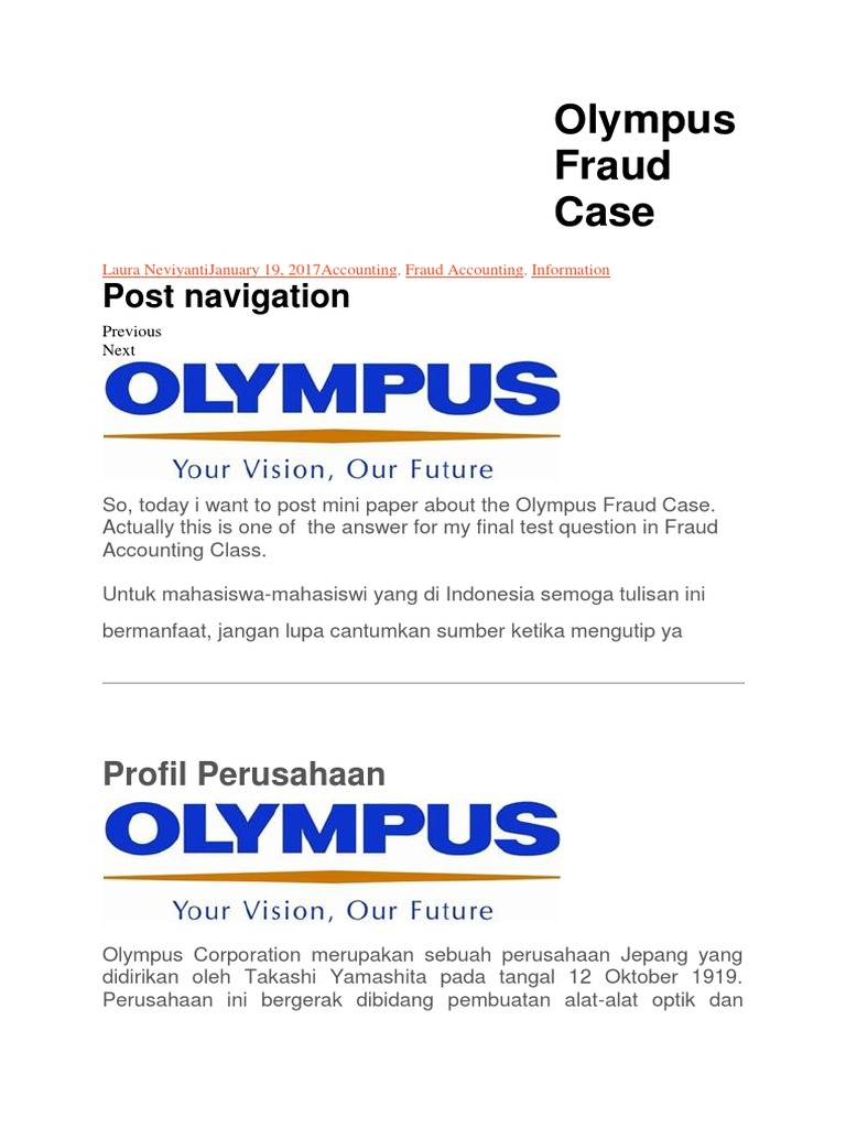 Olympus Fraud Case | PDF