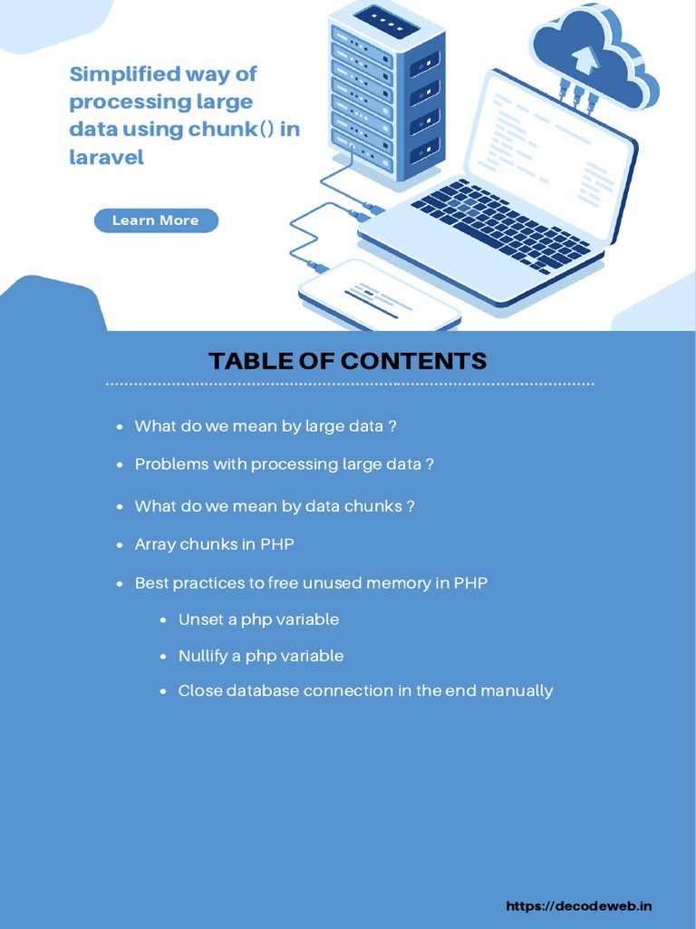Simplified Way Of Processing Large Data Using Chunk In Laravel Pdf