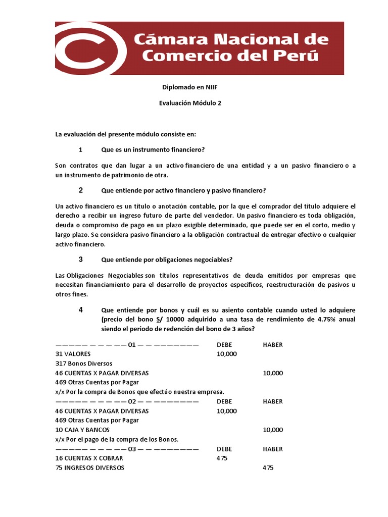 Examen Final Modulo 2 | PDF | Arrendamiento | Activo financiero