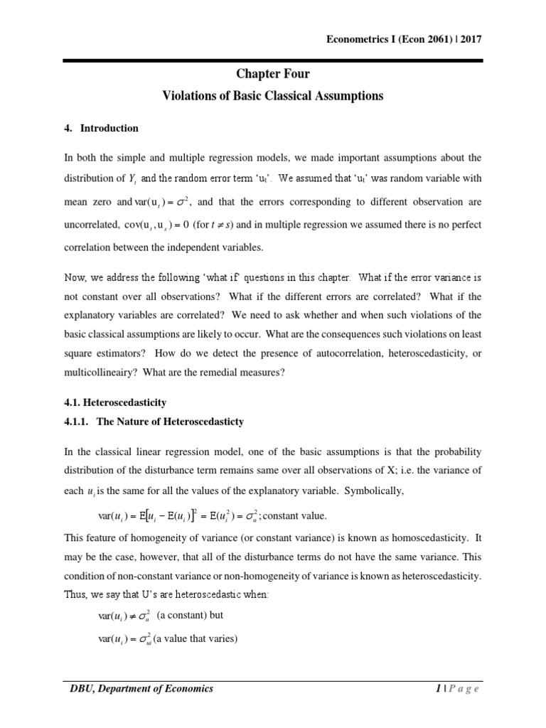 Econometrics | PDF | Heteroscedasticity | Ordinary Least Squares Econometrics | PDF | Heteroscedasticity | Ordinary Least Squares