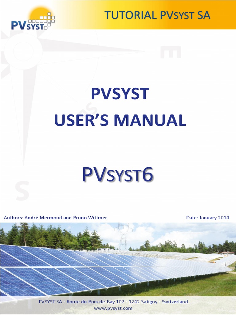 Pvsyst Tutorials Pdf Pdf Photovoltaic System Power Inverter