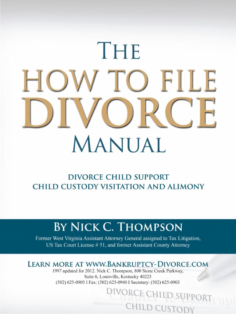 How To File Divorce Manual | PDF | Child Support | Divorce