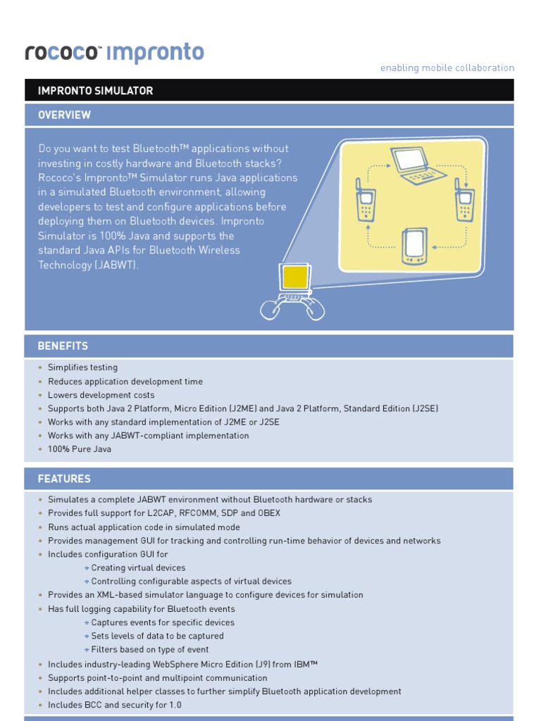 Impronto Simulator | PDF | Bluetooth | Java (Programming Language)