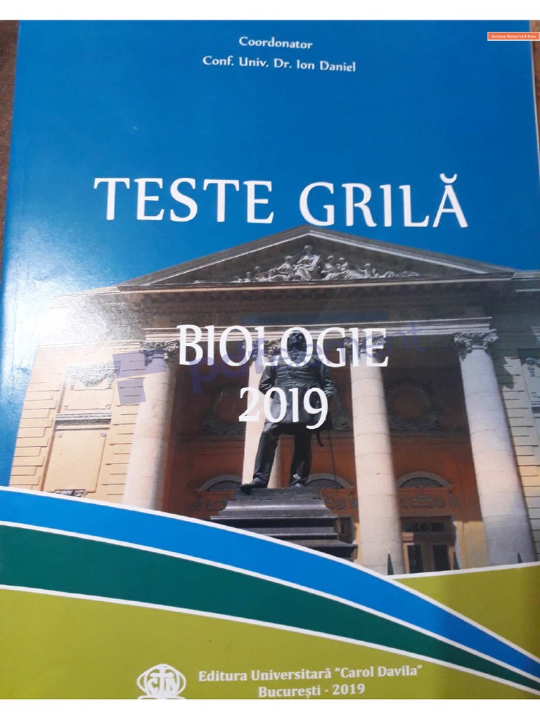 Grile Biologie 2019 UMFCD PDF | PDF