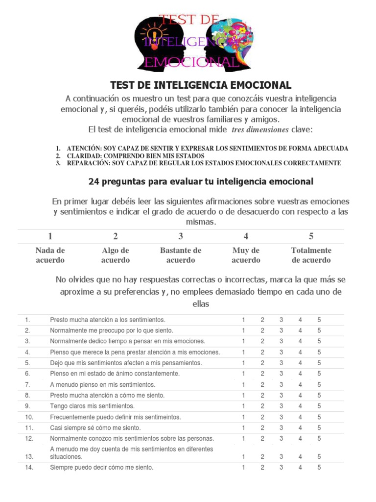 Test de Inteligencia Emocional | Inteligencia emocional | Las emociones