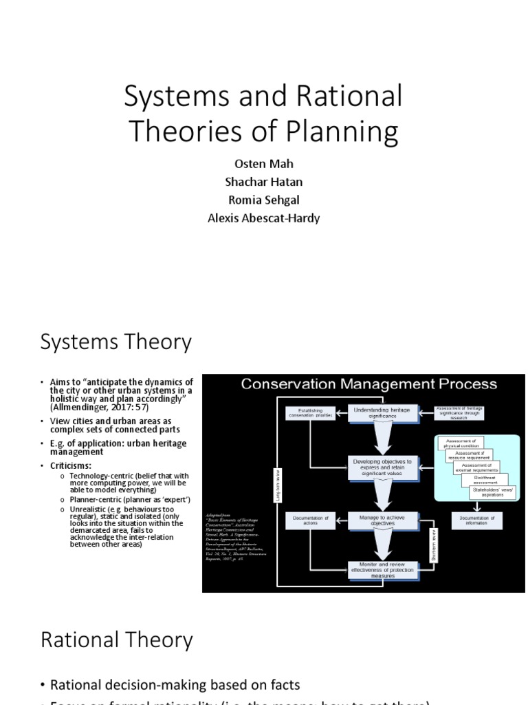 Systems and Rational Theories of Planning | Download Free PDF ...