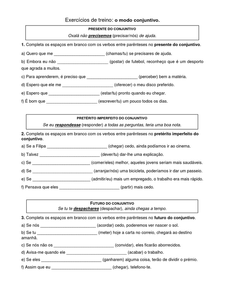 Modo Conjuntivo | PDF