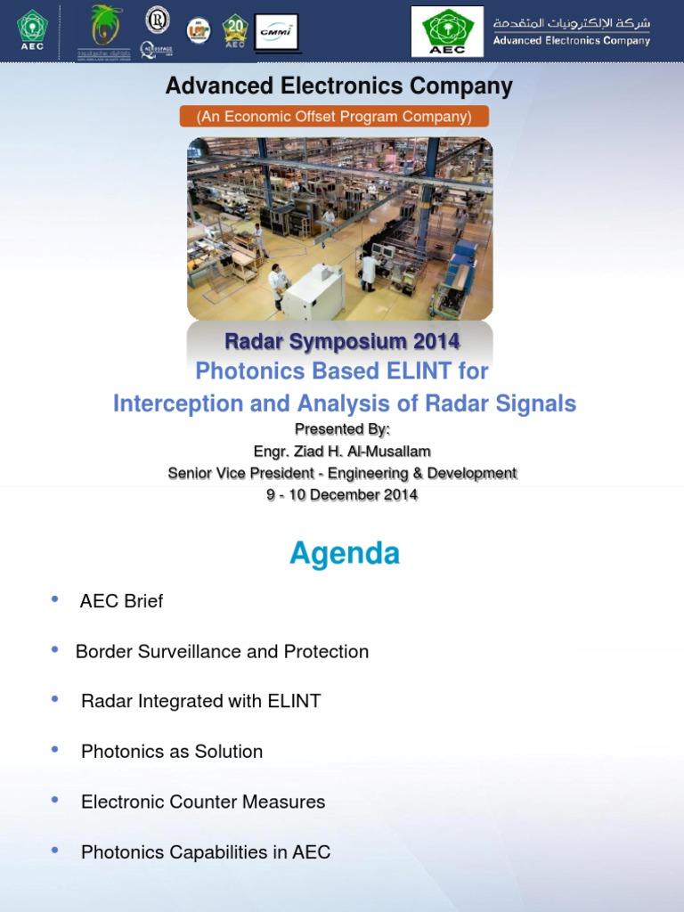 Advanced Electronics Company. Photonics Based ELINT For Interception ...