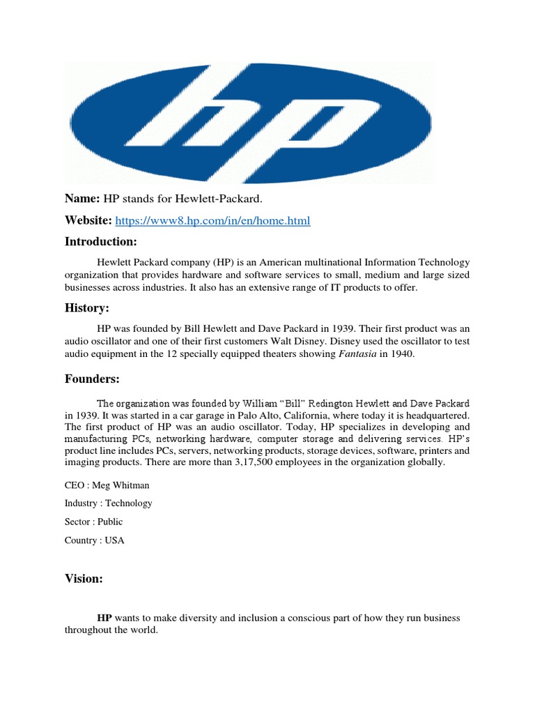 HP | PDF | Hewlett Packard | Computer Hardware