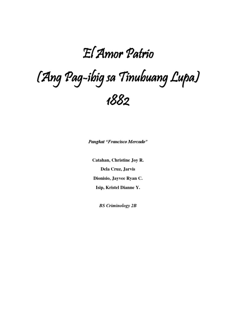 El Amor Patrio 1 | PDF