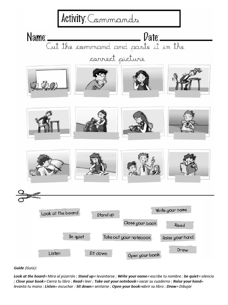 Basic Classroom Commands: A Quick Reference Guide for Students | PDF