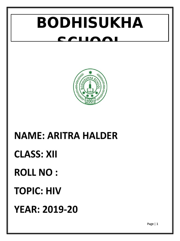 BIO CBSE 12 PROJECT On HIV/AIS | PDF | Cd4 | Hiv/Aids