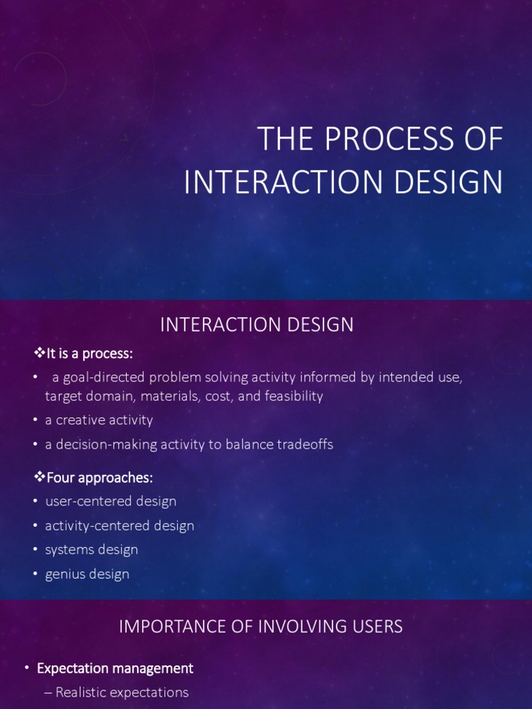 The Process of Interaction Design | PDF | Usability | Software Development