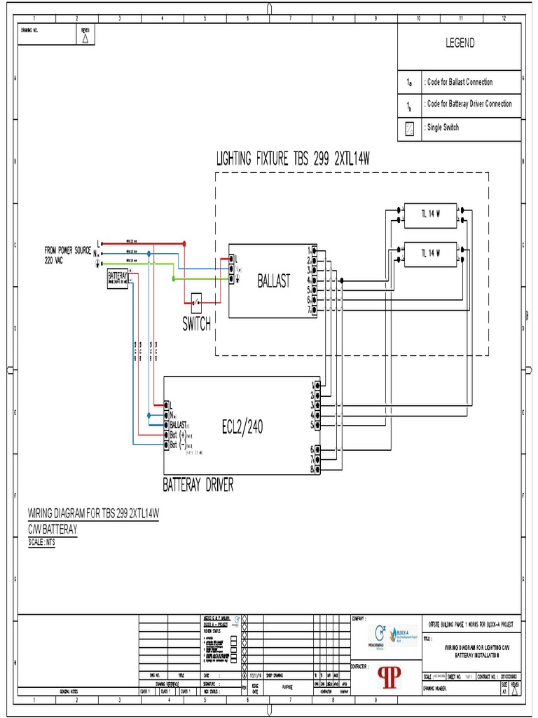 WIRING DIAGRAM FOR TBS 299 2x14 W PDF | PDF