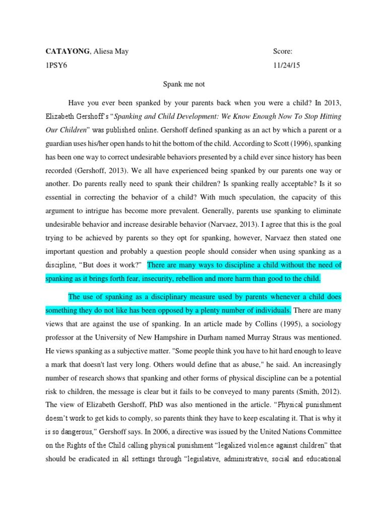 Spanking Debate: Pros and Cons | PDF | Spanking | Shame