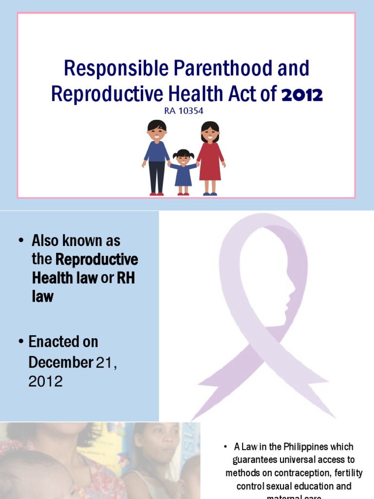 Responsible Parenthood and Reproductive Health Act of 2012 | PDF | Reproductive Health | Family ...